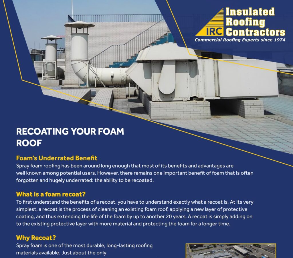 Recoating Your Foam Roof | IRC | Insulated Roofing Contractors