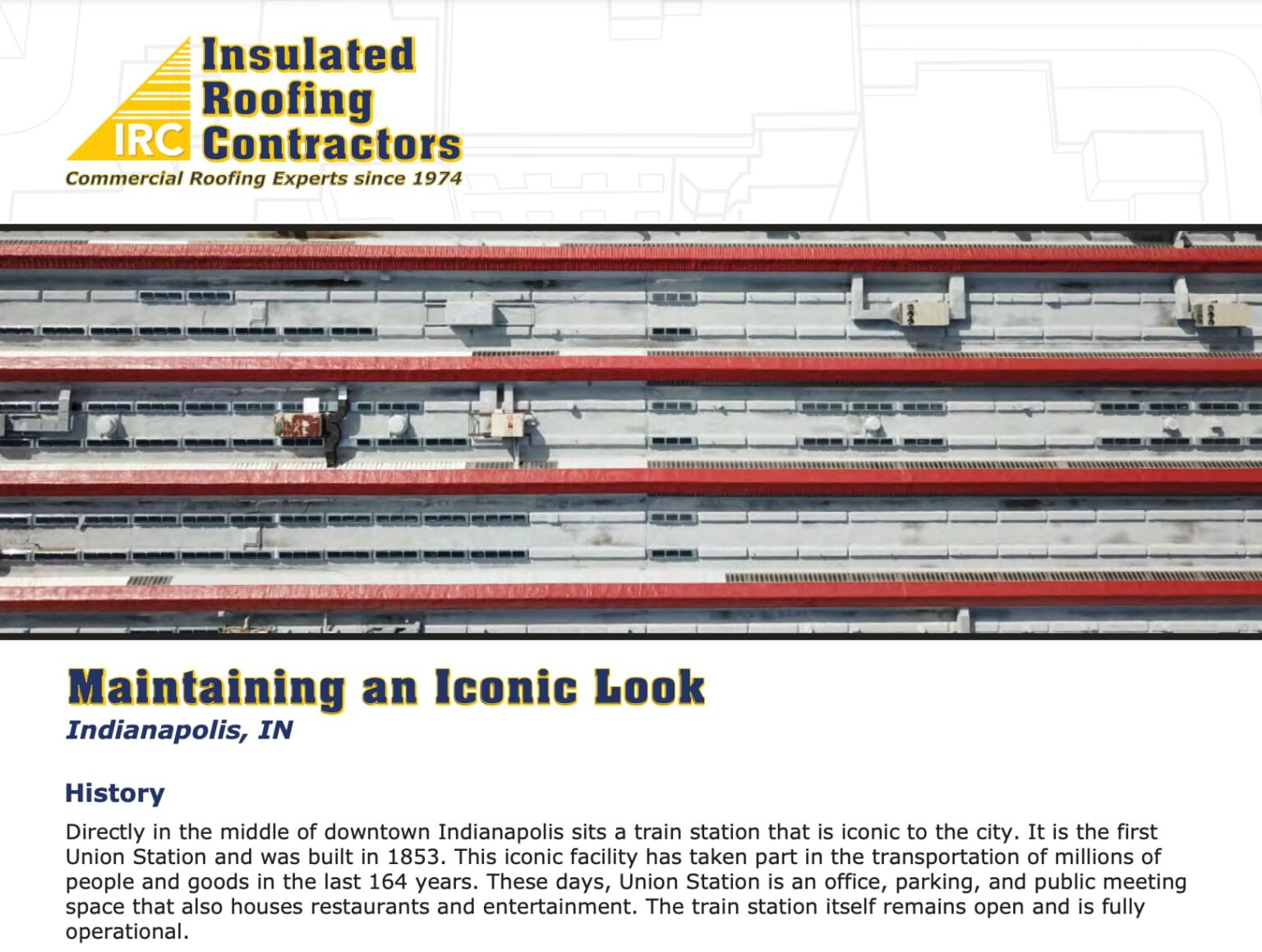 Project Profile: Union Station | IRC | Insulated Roofing Contractors